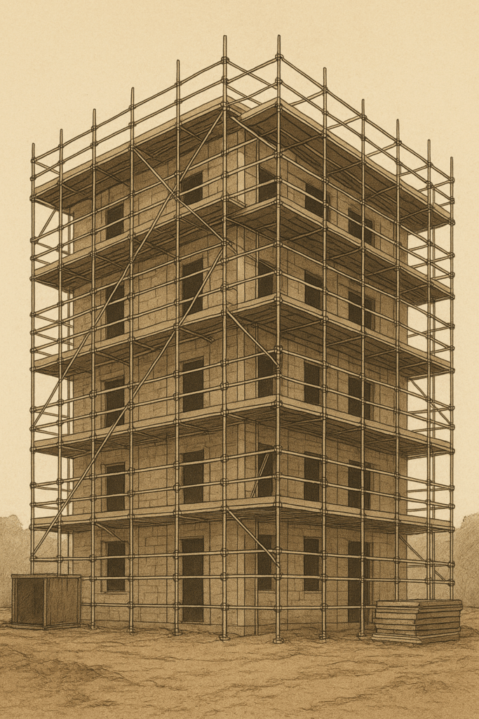 Scaffolding in life - Aussie Rambling Rose